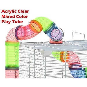 Pink Large 5-Levels Hamster Habitat Rodent Gerbil Mouse Mice Rats Animal Critters Home Cage Includes Complete Set of Accessories