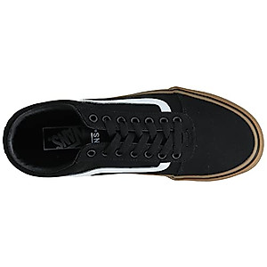 Vans Men's Ward Sneaker, Black ((Canvas) Black/Gum 7hi), 14
