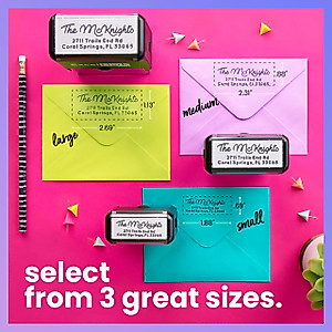 Custom Return Address Stamp – Self Inking Rubber Stamp – 3 Sizes and 8 Designs to Choose from