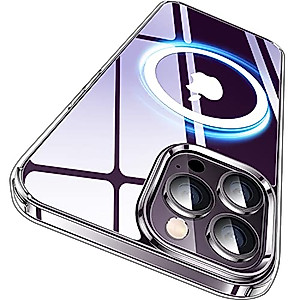 CASEKOO iPhone 14 Pro Max Case Strong Magnetic Clear [Non Yellowing] [MIL-Grade Drop Protection] Compatible with MagSafe Shockproof Protective Slim Thin Cover 6.7 inch 2022- Clear