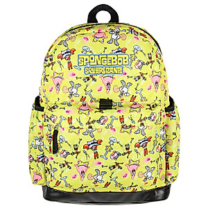 Nickelodeon SpongeBob SquarePants Characters Patrick Star Sandy Cheeks Mr. Krabs Squidward 2 Pc Lunch Box Backpack Bag Set