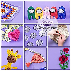 Acrylic Yarn Skeins 12 x 50g - 1200 Yards - Yarn for Crocheting - Soft Crochet Yarn for Knitting and Crafts - Multicolored Crochet Craft Yarn for Adults and Kids - 12 Pack