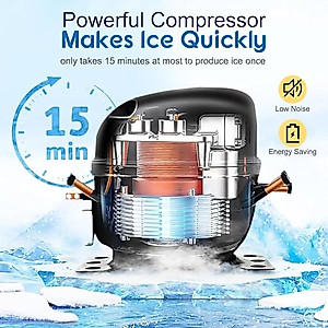 Zstar 560LBS/24H Commercial Ice Maker Machine, Freestanding Large Ice Maker w/ 350LBS Ice Storage, Adjustable Ice Cube, Self-Cleaning, Stainless Steel Industrial ice Machine Commercial for Restaurant