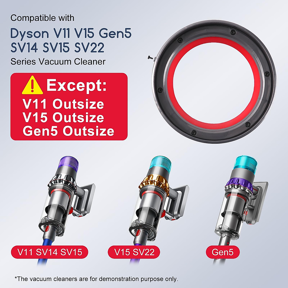 WYWY.Wide Upgraded Bin Sealing Ring Compatible with Dyson V11 V15 Gen5 SV14 SV15 SV22 Vacuum Cleaner Canister Replacement Parts with T8 Screwdriver