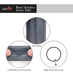 16 Inch Bike Tube 2 Pack 16 x 1.95 Bike Tube/1.5/1.75/2.125/2.3 with 3 Levers, 6 Round Patches - Compatible with Most 16" Tube Bike - Premium Long Lasting Butyl Rubber.