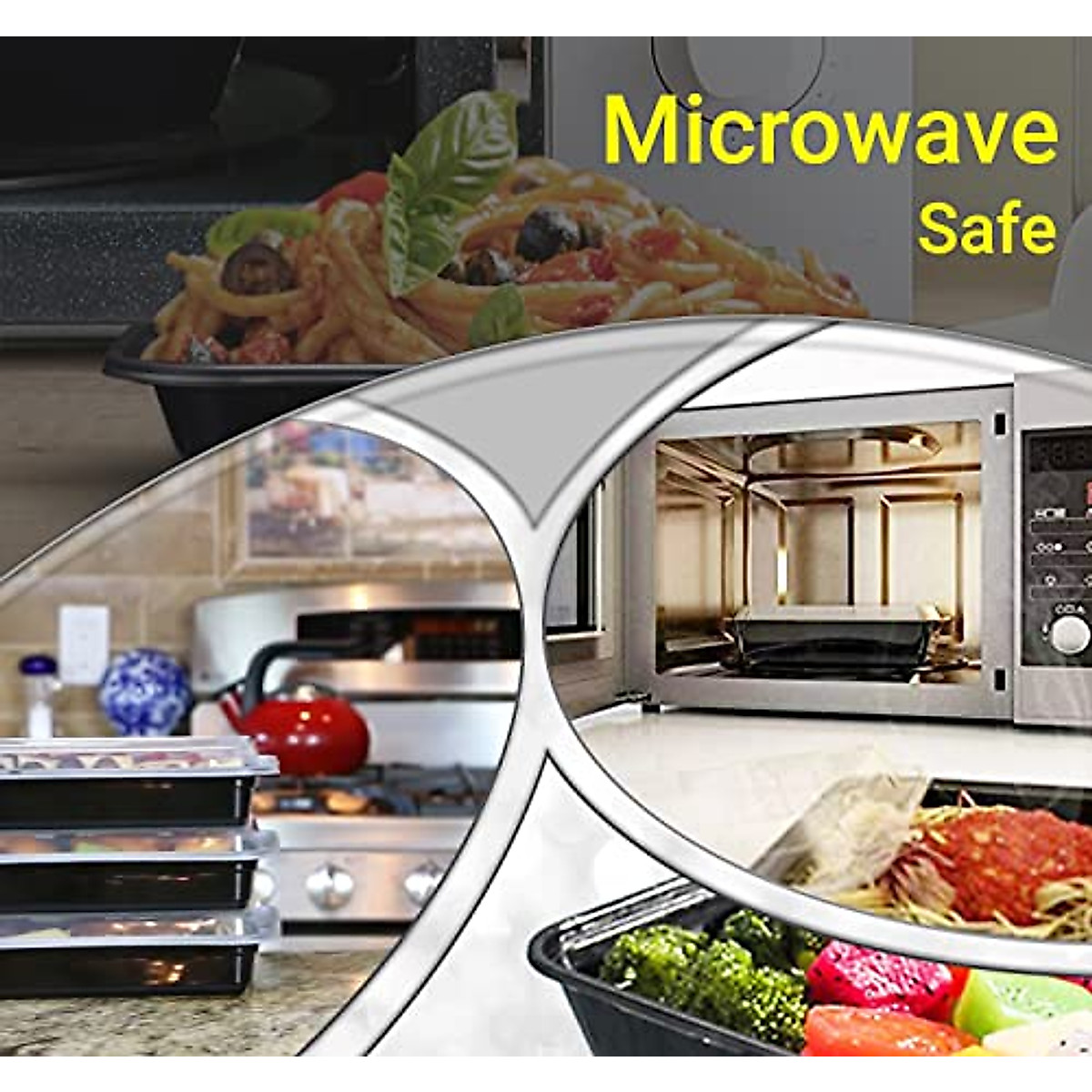 Neez 32oz [30 Pack] Meal Prep Containers 1 Compartment, Takeaway Food Prep Box with Lids, Reusable, Microwaveable & Freezable, Food Storage Sets, BPA Free Plastic