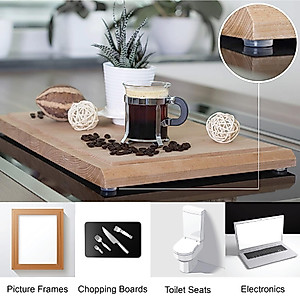 Pack of 50 Cabinet Door Bumpers - 1/2” Diameter Clear Adhesive Pads for Drawers, Glass Tops, Cutting Boards, Picture Frames, Small Furniture