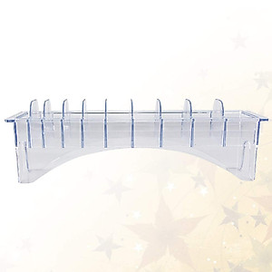 Plastic Clipper Guide Grooming Clipper Blade Case Holder Organizer Plastic 10 Blades Storage Case Rack Clipper Comb Holder for Salon Home Supplies Plastic Blade Guide