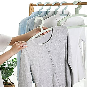 5 PCs Household Invisible Hanger Plain Plastic Drying Rack Adult Non-Slip Wet and Dry Dual-use Clothes Hanger