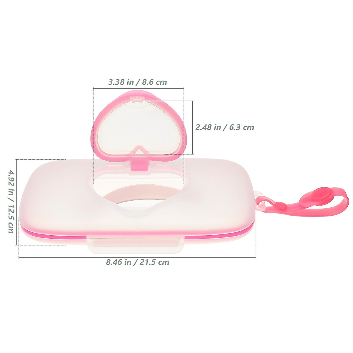Wipes Dispenser for Travel, Portable Wipe Holder Wipes Container Refillable Diaper Wipe Case for Travel Outdoor Cars Wipes Pouch Reusable Diaper Wipe Holders (Pink)