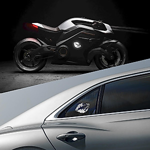 UGSHY 1 PC Motorcycle Helmet Sticker, Lips Reflective Decal, Personalized Bumper Stickers, Fit for Cars, Motorcycles, Helmets, Wind Screens, Laptops, Cellphones (Silver)