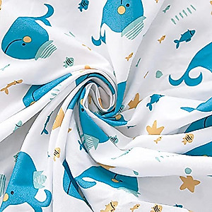 Toddler Nap Mat with Pillow and Fleece Blanket & Floor Lounger Reading Pillow Mattress Bed Cover, Whale