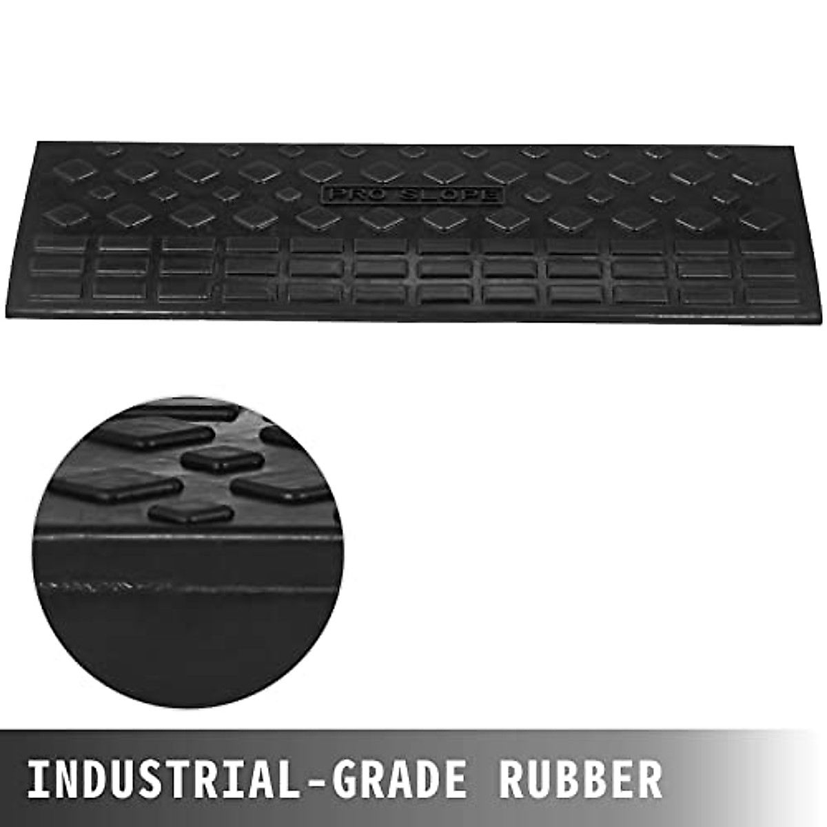 Mophorn Rubber Curb Ramp 3.7" Height, 39.4" Length Driveway Ramp for The Curb,15 Ton Heavy Duty Sidewalk Curb Ramp for Forklifts Trucks Buses (Please Check The Upgrade Product Images on Details Page)