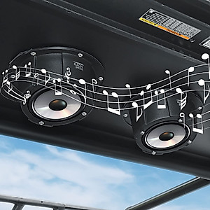 KEMIMOTO 2PCS 6.5 Inch Speaker Pods, Universal Angled Boxes Enclosures for 6.5" Speakers Compatible with UTVs, RVs, Cars, Boats, Trunks, Trailers - 9.56 Inch Surface Mount