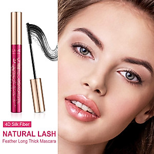 4D Magic Silk Fiber Lash Mascara- Waterproof & Hypoallergenic Easily to Create Amazing Make-up by Thicker,Long Lasting and Curly Eyelashes