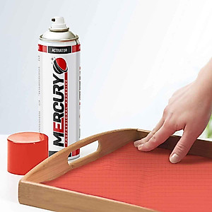 Mercury CA Glue with Activator (1.7 oz - 6.7 fl oz) Instant CA Glue for Woodworking, Cyanoacrylate Adhesive and Accelerator Spray