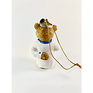 Doctor Bear Hanging Ornament with Stethoscope and White lab Coat
