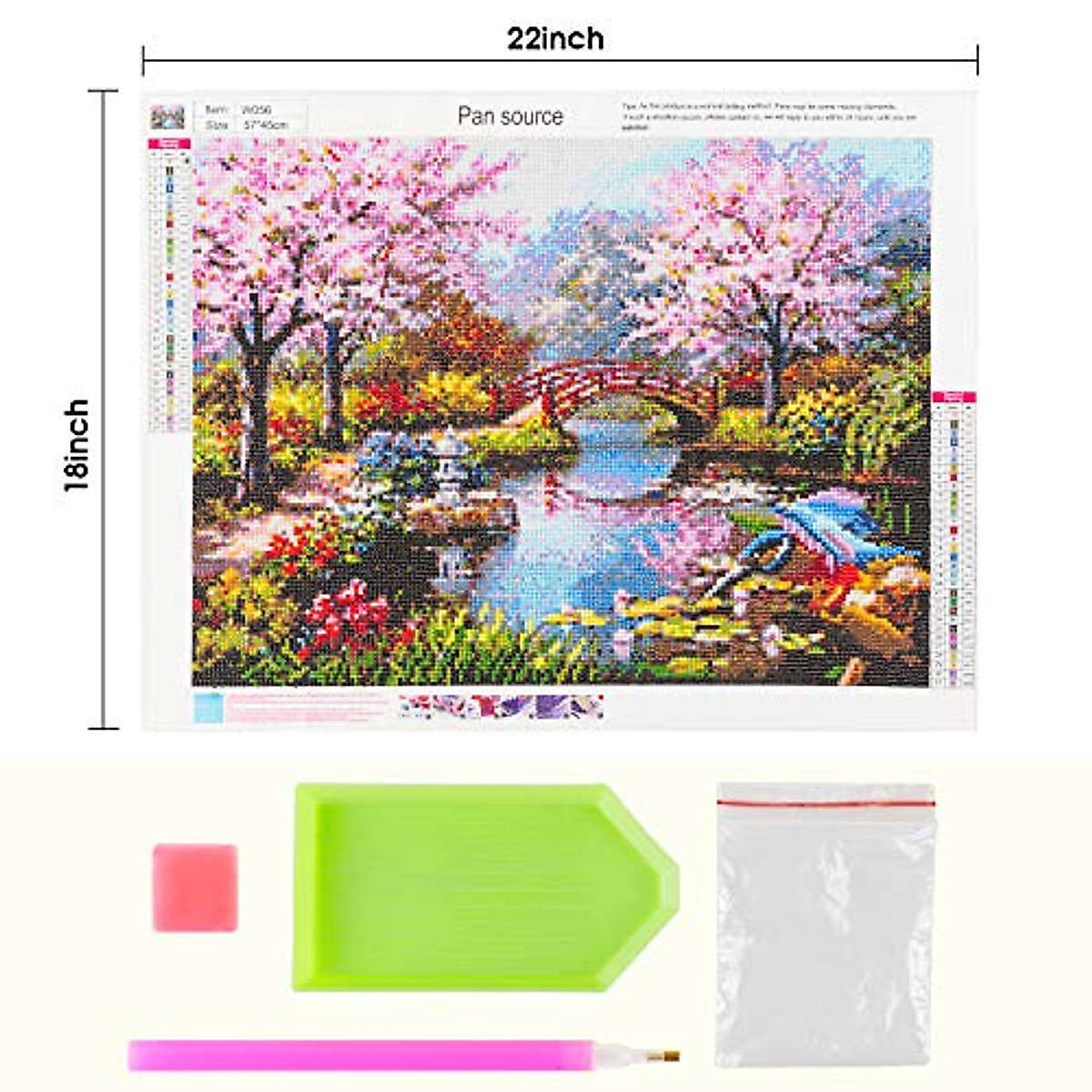 DIY 5D Diamond Painting Digital kit Suitable for Adults and Children Full Diamond Embroidery Painting Rhinestone Paste DIY Painting Cross Stitch Art Crafts Home Wall Decoration Gifts 22X18 inches.