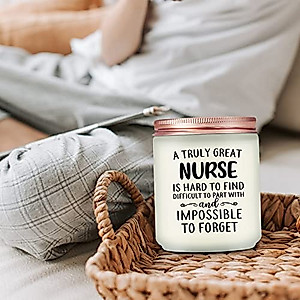 Maybeone Nurse Appreciation Gifts - A Truly Great Nurse is Hard to Find - Lavender Scented Candle Gift - Graduation, Retirement, Christmas, Birthday Gifts for Nurse - Thank You Gifts for Nurse