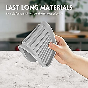 KITEXPERT Silicone Sponge Holder for Kitchen Sink - Soap Tray for Kitchen Counter & Bathroom - Kitchen Versatile Organizer Tray for Sink, Makeup and More (Grey)