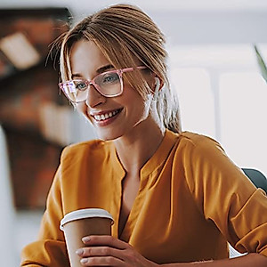 Blue Light Blocking Glasses for Women Men, Ultra Light Computer/TV/Gaming Glasses, Anti Eyestrain UV Glare, Non-Prescription