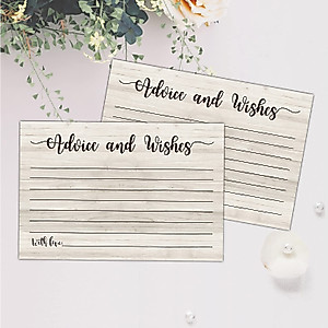 FARHTINANFX Advice and Wishes Cards, 50 Cards, for Wedding, New Mr and Mrs, Baby Shower, Retirement, Graduation, Anniversary (4" x 6")