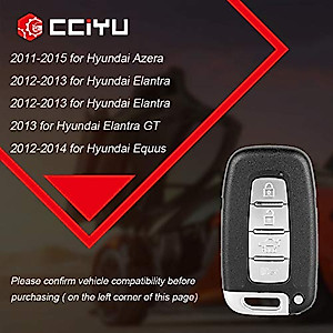 cciyu X 1 Flip Key Fob with Key Blade 4 buttons Replacement for 09 10 11 12 13 14 15 for H yundai Azera Elantra Elantra GT Equus Genesis Sonata Series with FCC 267AL-HMFNA04