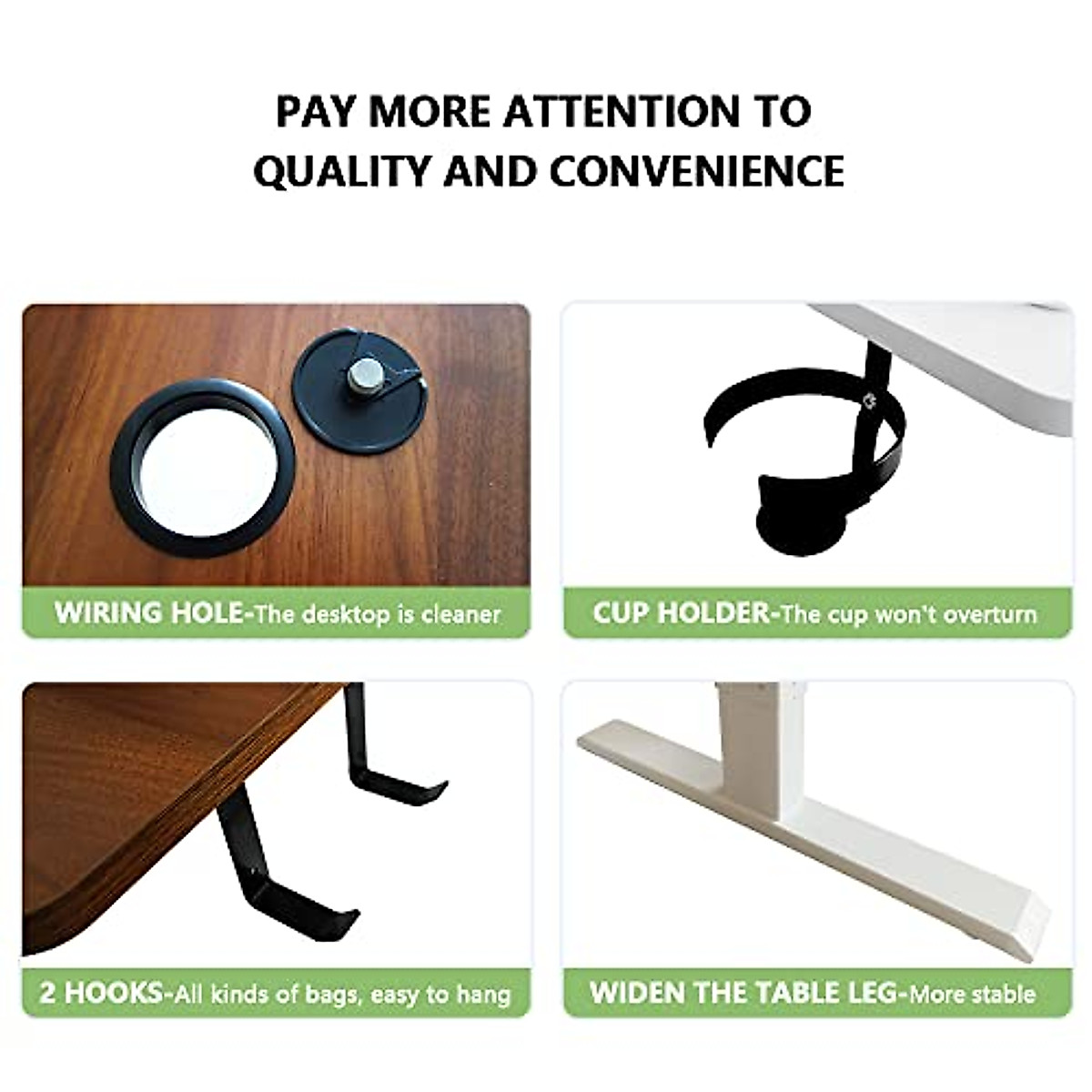 Xenusa Computer Desk Height Adjustable Standing Desk Ergonomic Electric Home Office Stand Up Computer Workstation (Maple Wood, 63 in)