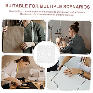 TEHAUX Embroidery Template Embroidery Stencils Multipurpose Tool Embroidery Tools Embroidery Accessories Patchwork Stencil Tailor Craft Tool DIY Clothing Stencil Pp Quilting Sewing Tools