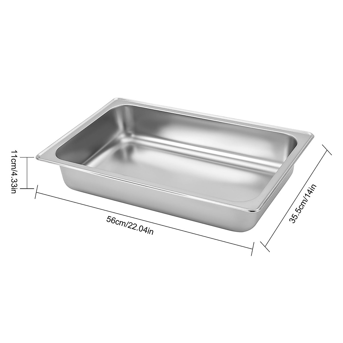 Roll Top Chafing Dish Buffet Set, 9.5 Qt Stainless Steel Rectangular Chafer Set with 2 Fuel Cans Warming Tray for Wedding, Parties, Banquet, Catering Events, Graduation