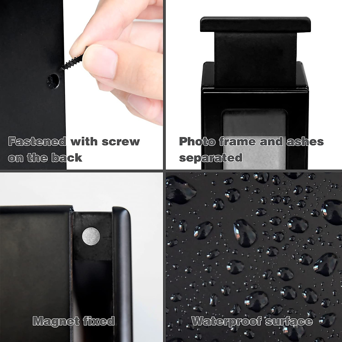 PCS Pet Urns for Dogs Ashes, Dog Photo Urn, Pet Cremation Box, Urns for Dog Ashes, Dog Ashes Urn Black-Small