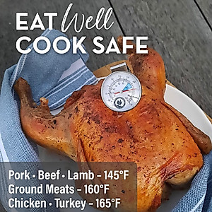 Kitchen Food Thermometer | Protective Case | Meat BBQ Poultry Dairy and Canning | Calibrated