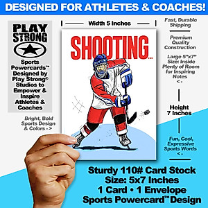 Play Strong Hockey Birthday Card 1-Pack (5x7) Power Player Illustrated Sports Birthday Cards Greeting Cards- Awesome for Hockey Players, Coaches and Fans Birthdays, Gifts and Parties!