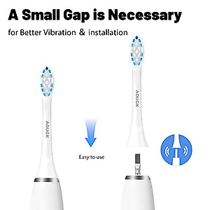 Replacement Toothbrush Brush Heads Compatible with Philips Sonicare Electric Rechargeable Toothbrushes, Tooth Brush Heads for Snap-on System, for Effective Cleansing and whitening, Pack of 8, White