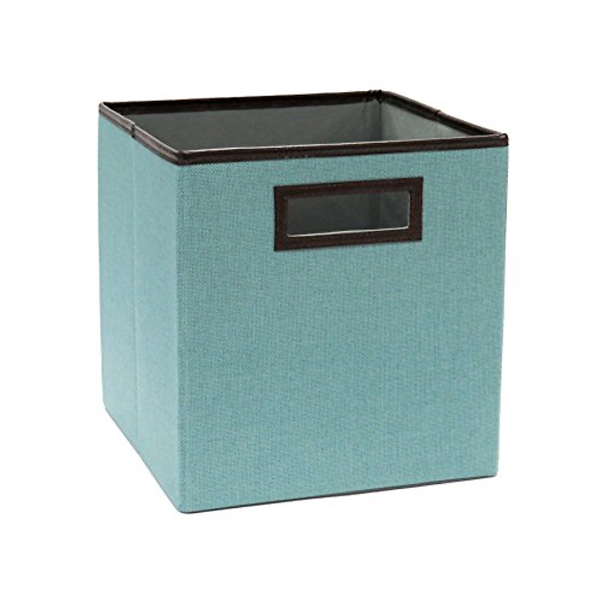 ClosetMaid 1131 Cubeicals Premium Fabric Bin with Decorative Trim, Caribbean Teal Linen