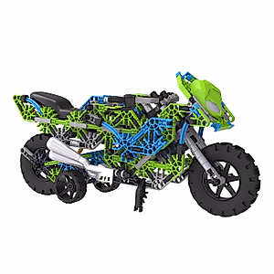 K'NEX Mega Motorcycle Building Set - Ages 9+ - 456 Parts - Working Suspension, Authentic Replica Model, Advanced Stem Building Toy for Boys & Girls - 14.5" L X 6" H
