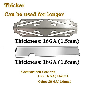 Cmanzhi S6F030 (7-Pack) S6F041 (4-Pack) 16Ga Stainless Steel Replacement Parts for Weber Genesis II E/ES-410, Genesis II E-410, Genesis II S-410, Genesis II LX E-440