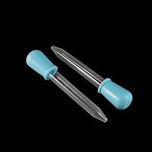 AGCFABS 2-5pcs 5ml Clear Silicone Dropper Graduated Pipette Liquid Food Dropper for Candy Molds Gummy Mold and Crafts Making Tools (2Pcs Blue)