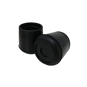 Shepherd Hardware 9226 1-1/2-Inch Inside Diameter Rubber Leg Tips, 2-Pack, Black