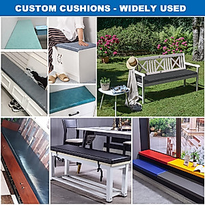 JBlWSGT Custom Bench Cushion, Chair Pad Personalize, Outdoor Indoor Leather Cushion, Waterproof Cushion for Garden Patio Furniture Seat Cushion, White