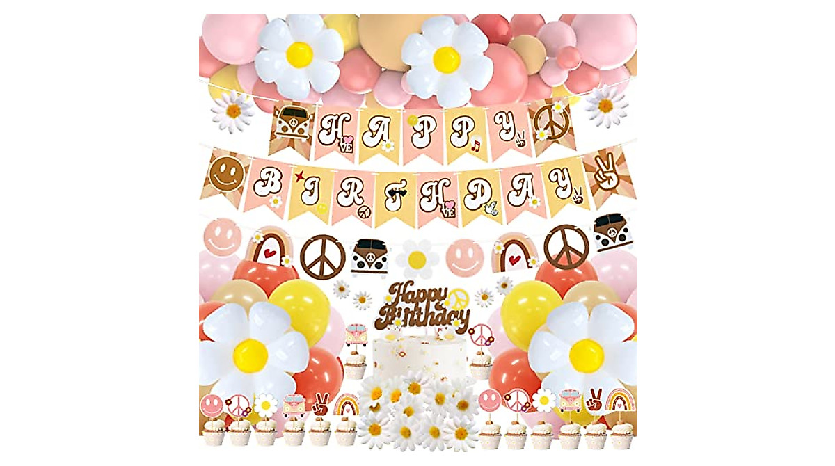 Groovy Daisy Party Decorations - Hippie & Boho Birthday Supplies
