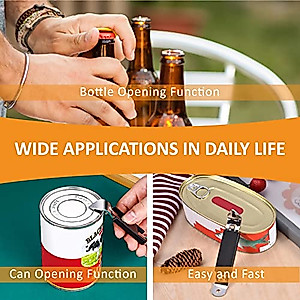 5 Pack Magnetic Bottle Openers Stainless Steel Flat Bottle Opener, Solid and Durable Beer Openers Small Bottle Opener Can Tapper with Magnet for Camping and Traveling