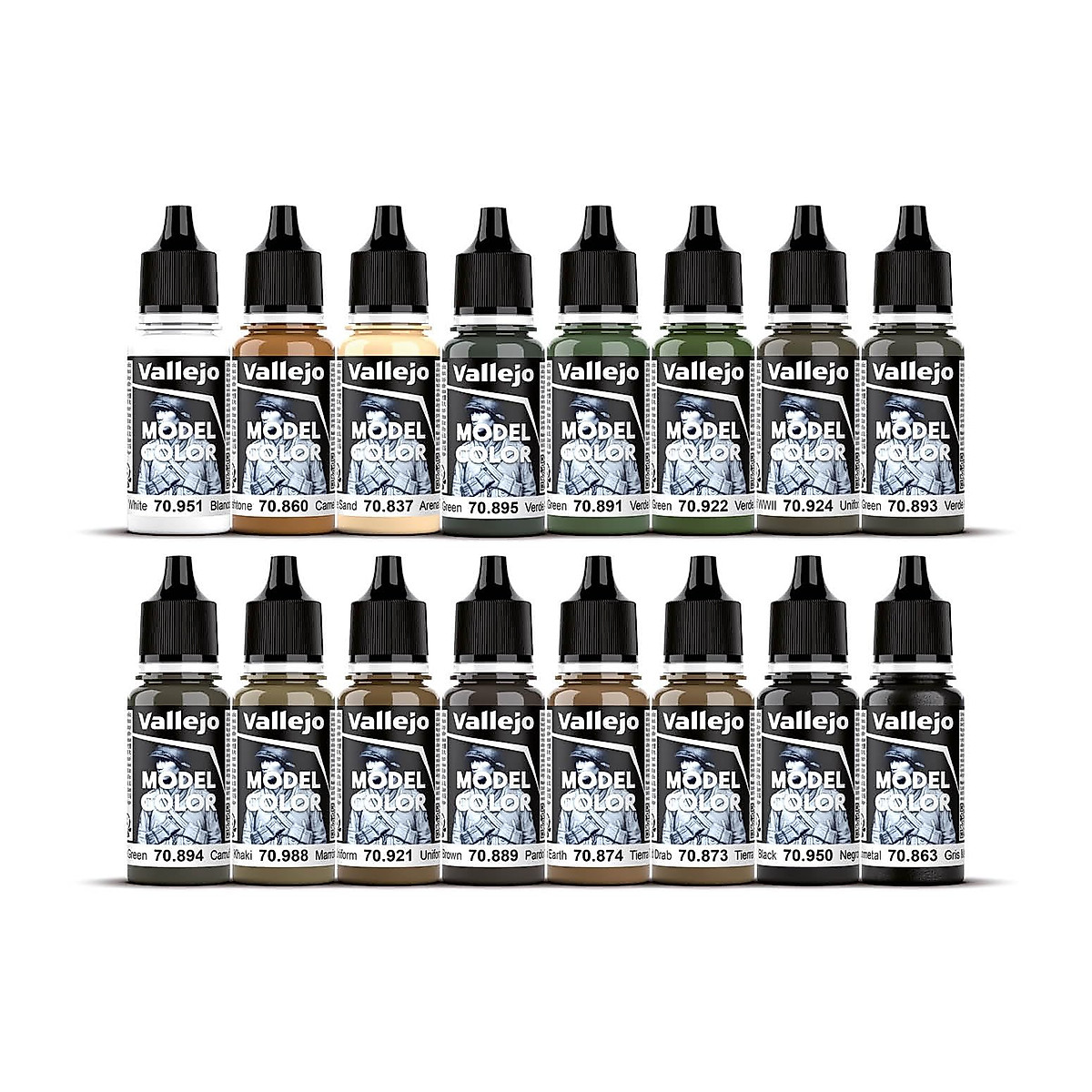 Vallejo WWII Allied Forces Paint Set #9, 17ml