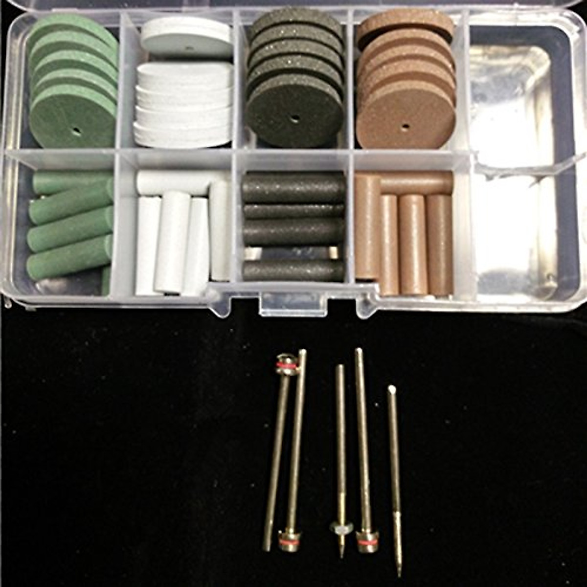 NEW 1 set Dental Silicone Rubber Polishing Grinding Wheels Burs Coarse Fine Ultra Fine 5 Shank Mandrel 2.35mm