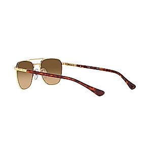Persol PO2494S Square Sunglasses, Gold/Brown Gradient Polarized, 53 mm