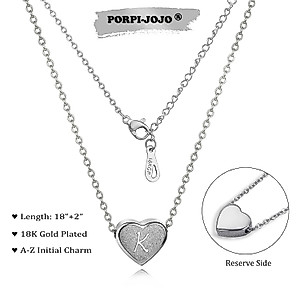 PORPI-JOJO Letter K Necklaces For Girls Kids Jewelry For Girls 8-12 Little Girls Jewelry Ages 6-8 Silver Initial Heart Necklace For Girls