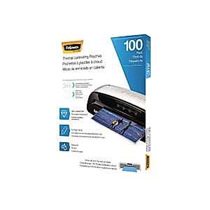 Fellowes Thermal Laminating Pouches/Sheets, Letter Size 9 x 11.5-Inches, 3 mil, 100 Pack (5743301)