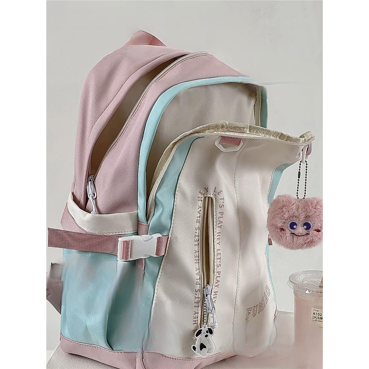 irLocy Y2K Backpack Cute Aesthetic Backpack Preppy Backpack Aesthetic Supplies Cute Kawaii Backpack Y2K Accessories (black)