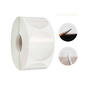 2Rolls/1000Pcs Clear Retail Package Envelope Seals 1 Inch Round Circle Wafer Seal Sticker Labels for Envelopes Box and Gift Packaging