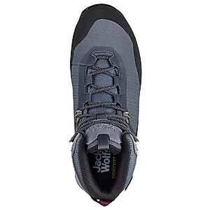 Jack Wolfskin Women's Wilderness Lite Texapore Mid Hiking Boots, Pebble Grey/Burgundy, 9.5